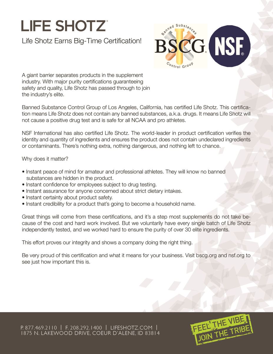 LifeShotz Natural Energy LSVibe Protein LIFESHOTZ